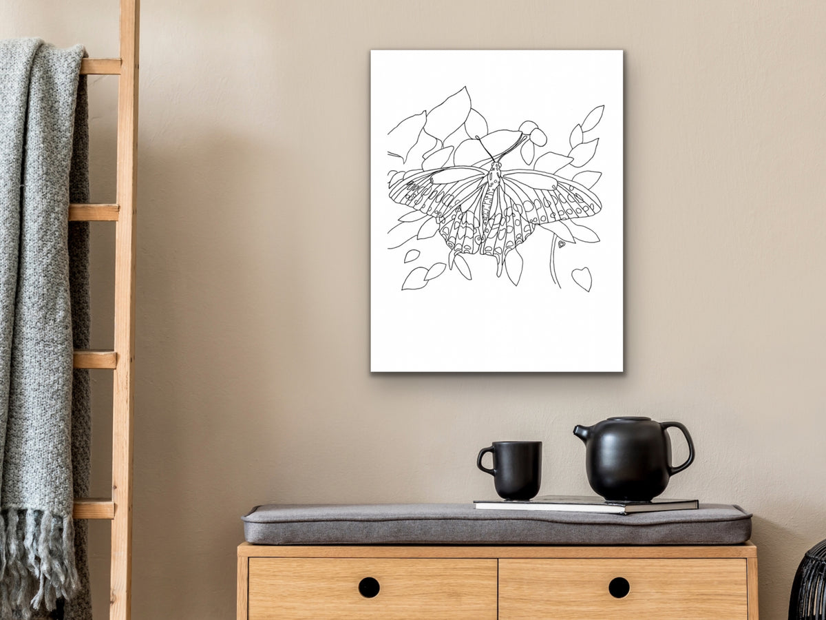 Oklahoma State Butterfly. Black Swallowtail Butterfly Line Art Print 1 ...
